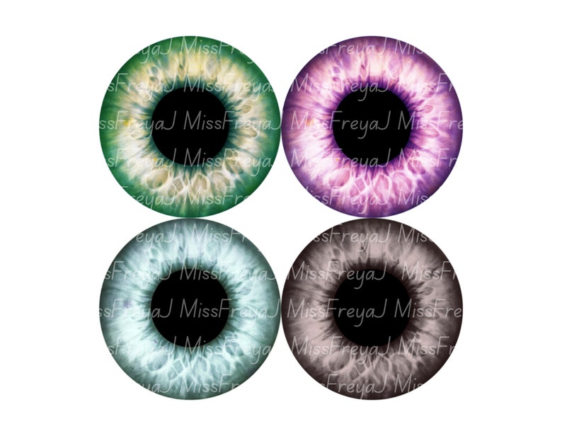 Printable Eyechip Designs - 14mm Realistic Eyes for Neo Blythe Doll ...