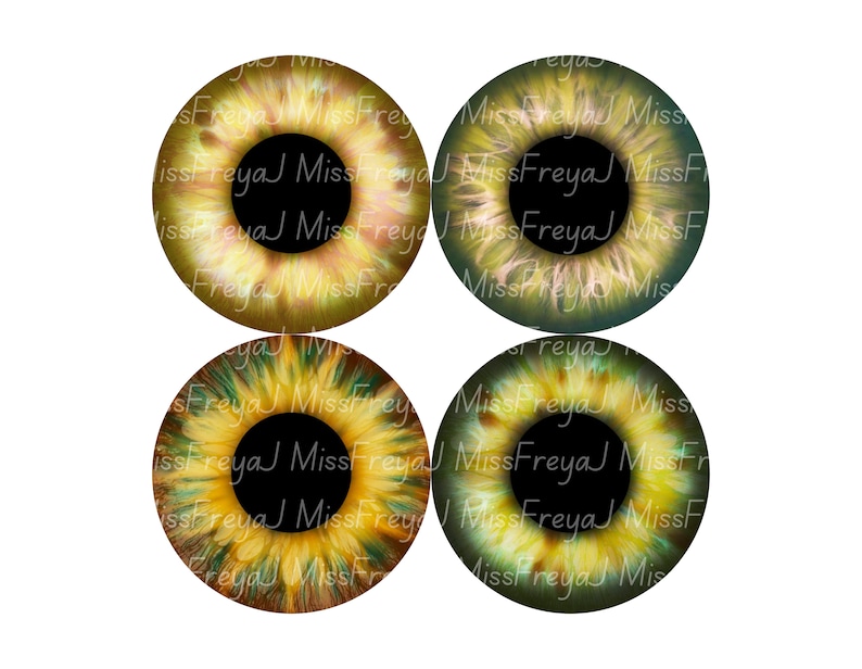 Printable Eyechip Designs - 14mm Realistic Eyes for Neo Blythe Doll ...