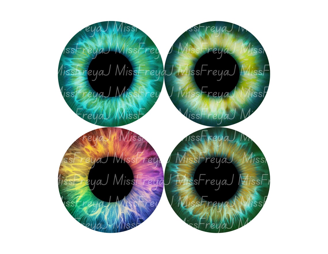Printable Eyechip Designs - 14mm Realistic Eyes for Neo Blythe Doll ...