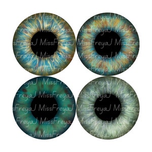 Printable Eyechip Designs - 14mm Realistic Eyes for Neo Blythe Doll ...