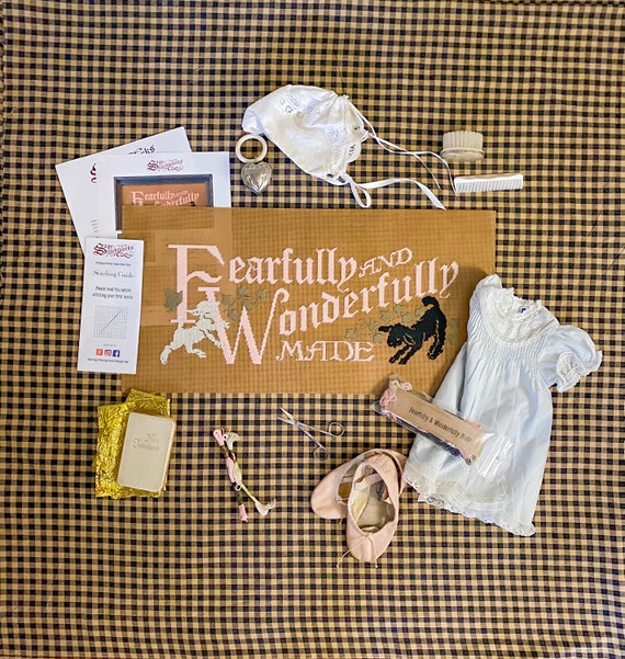 Victorian Motto Sampler Kit fearfully and Wonderfully | Etsy