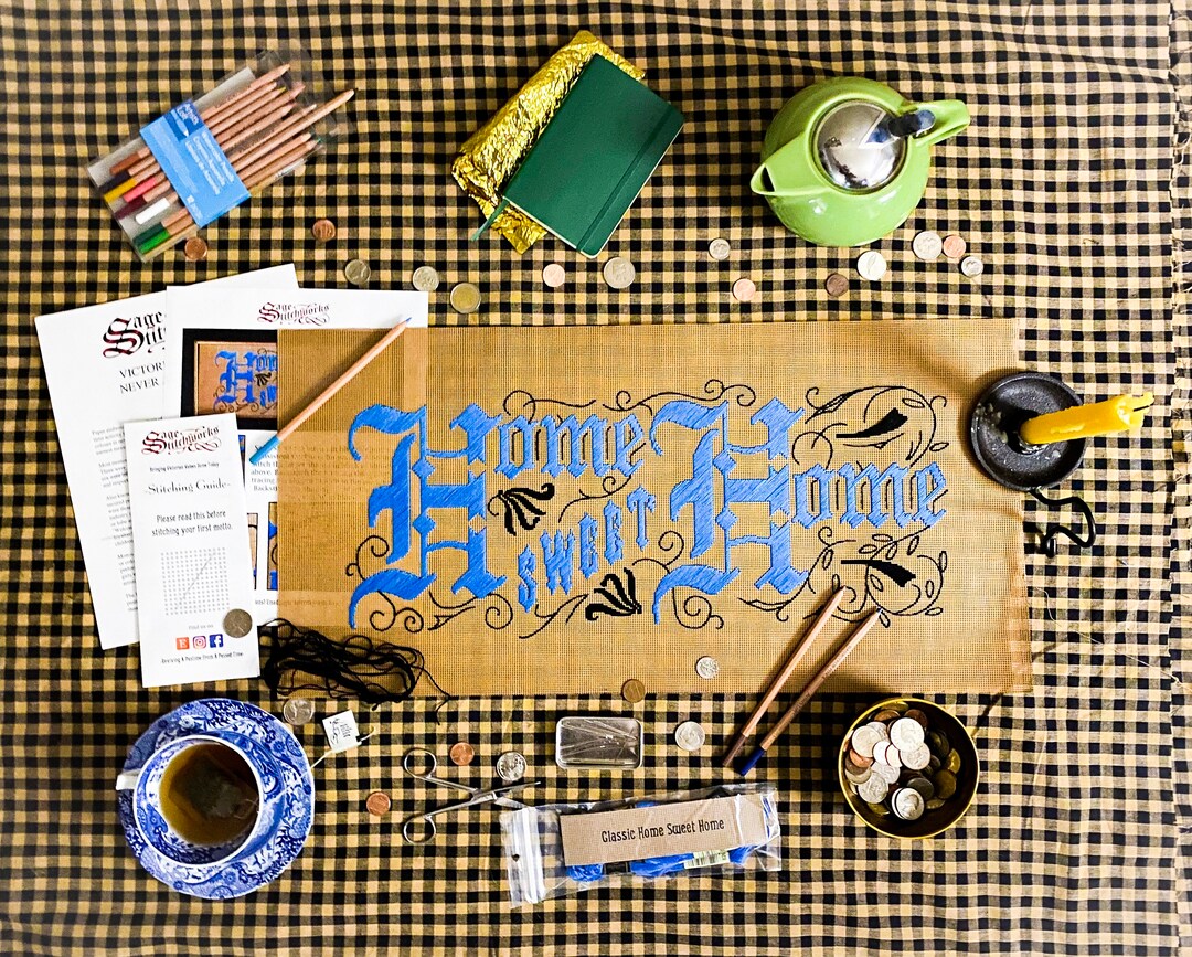 Victorian Motto Sampler Kit "classic Home Sweet Home" - Etsy