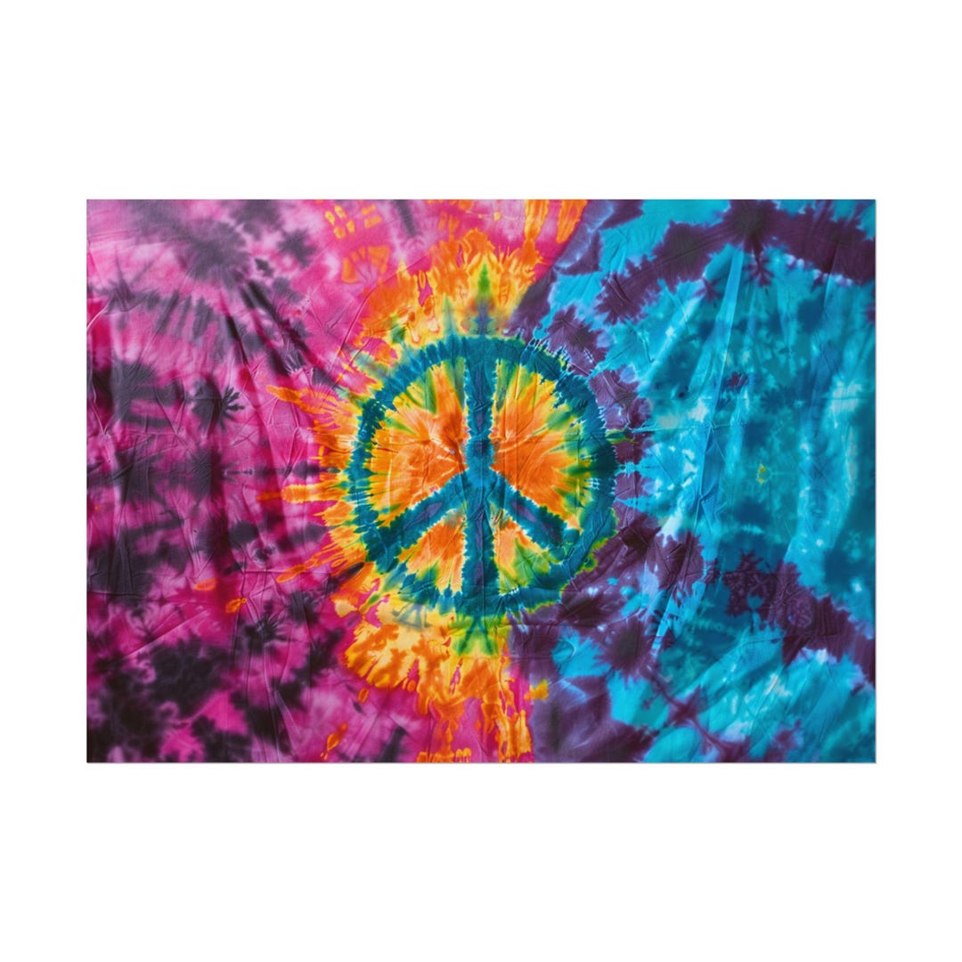 Peace Sign Rolled Posters, Tie Dye Poster - Etsy