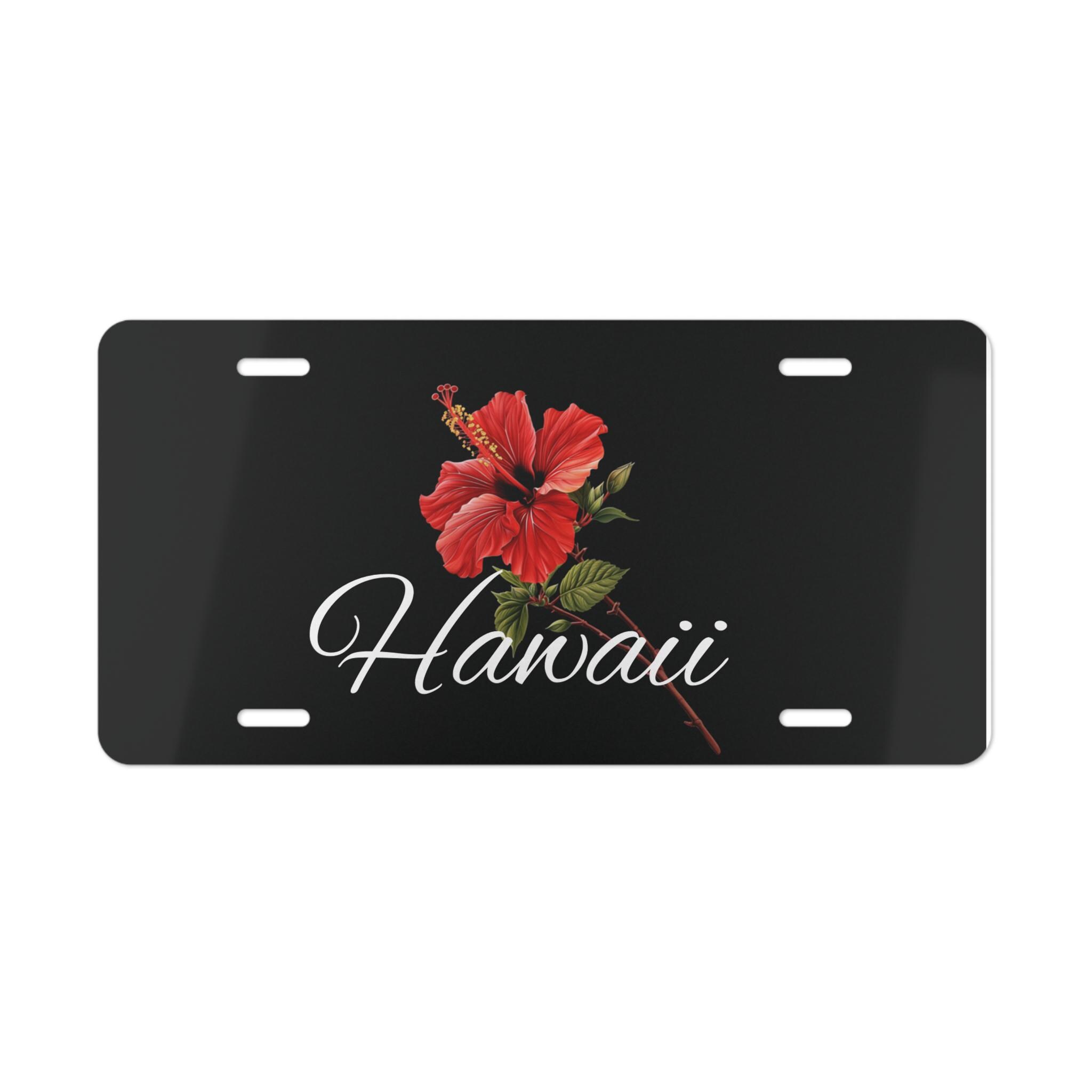 ON SALE, Hawaii State Flower Vanity Plate Hawaiin Hibiscus, Front of ...