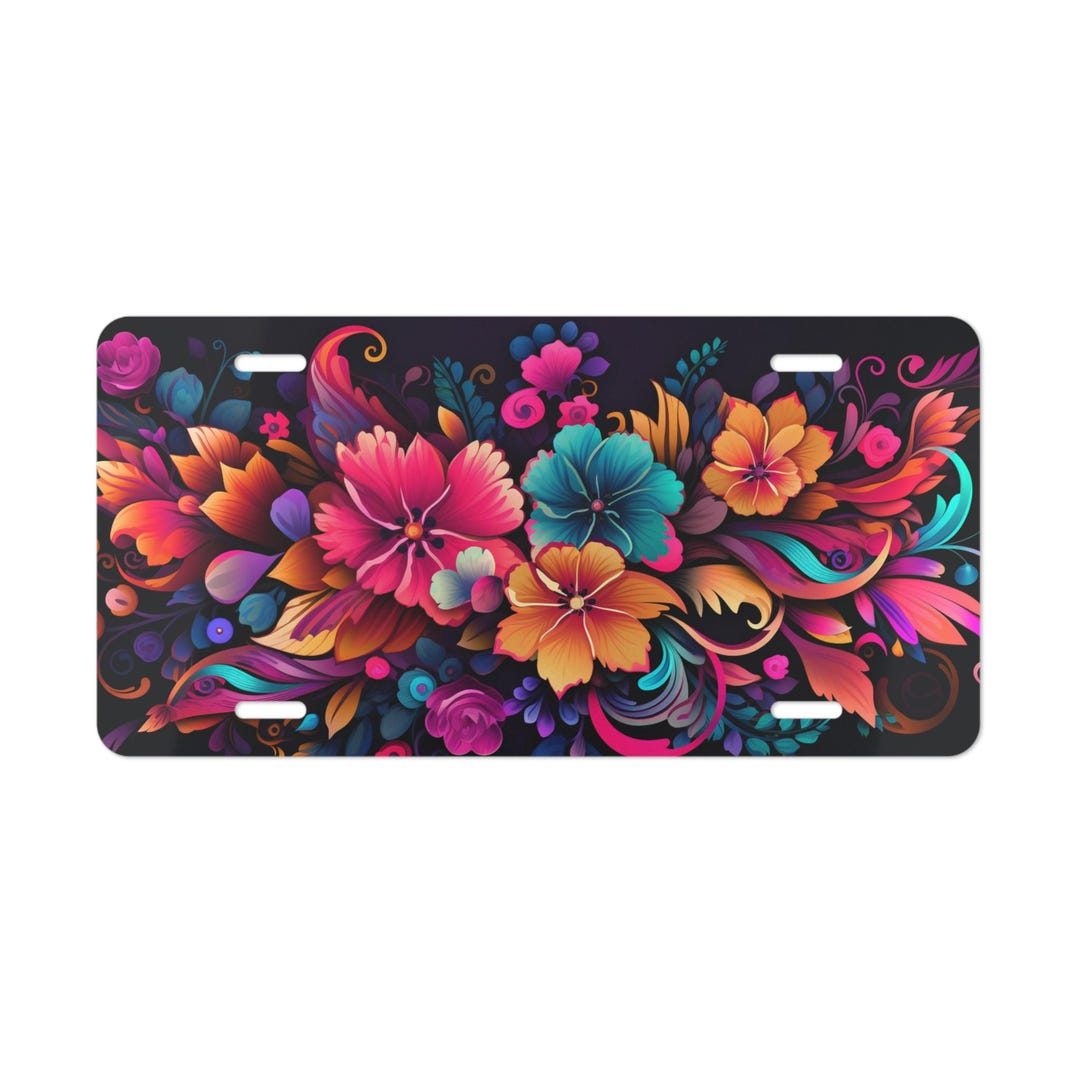 ON SALE, Flower License Plate, Vanity Plate, Front of Car, Car ...