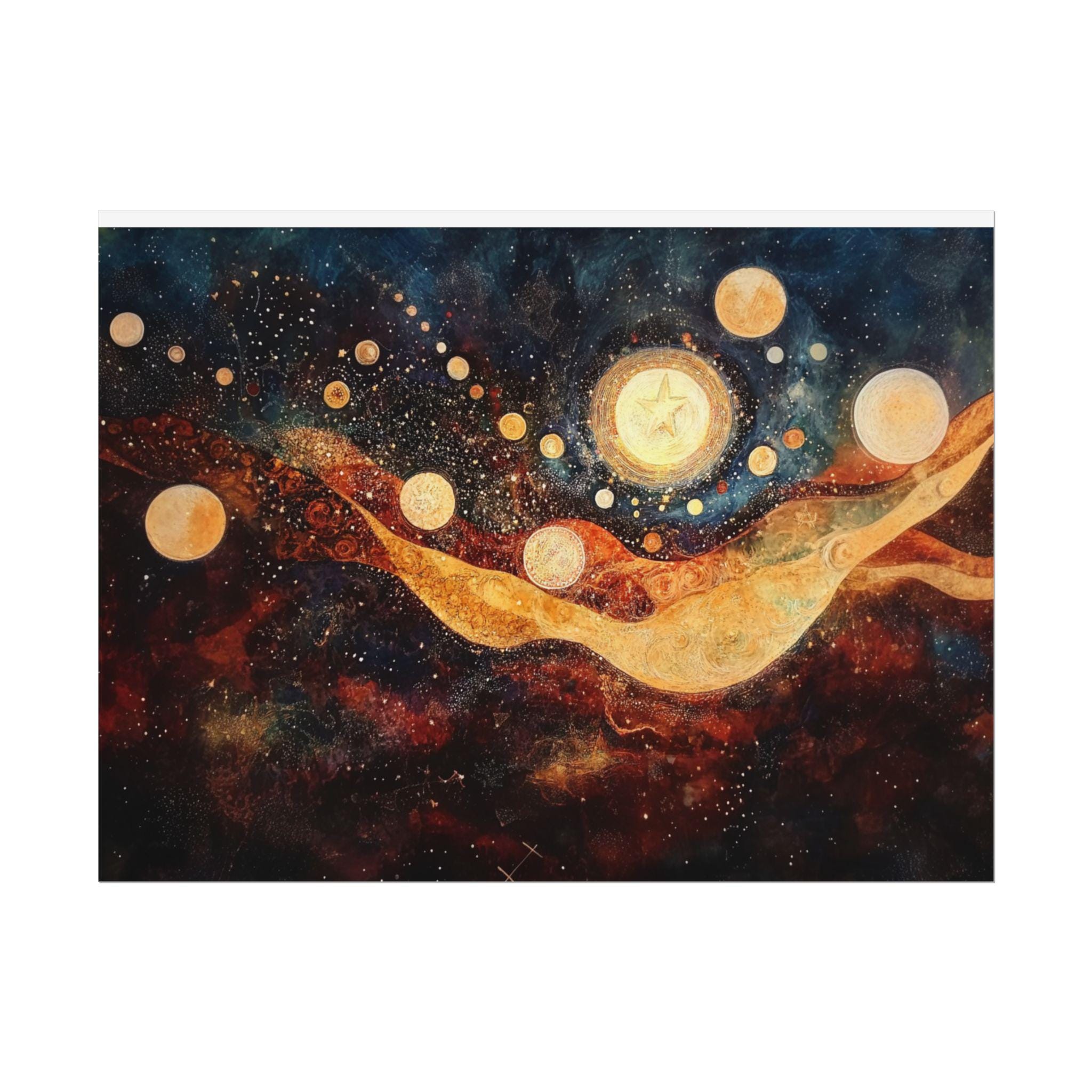 Celestial Moon Poster Rolled Posters - Etsy