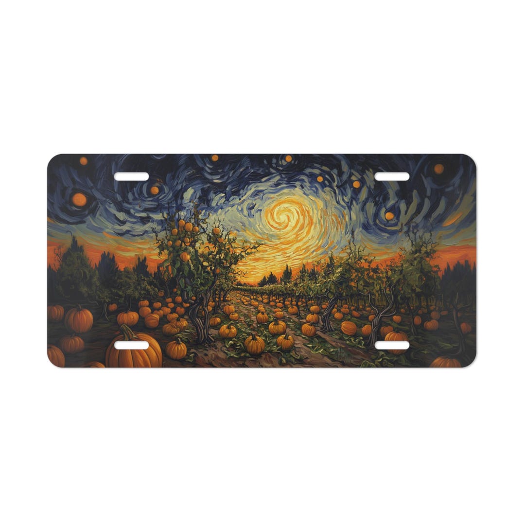 Pumpkin Patch Vanity Plate Front of Car Car Decoration Car Accessory ...