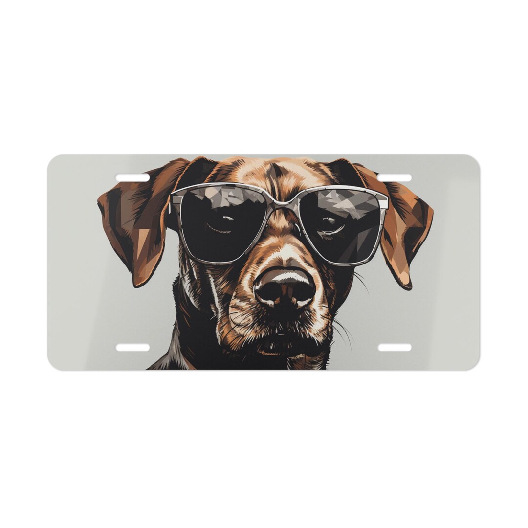 ON SALE, Dog License Plate, Vanity Plate, Animal, Front of Car, Dog in ...