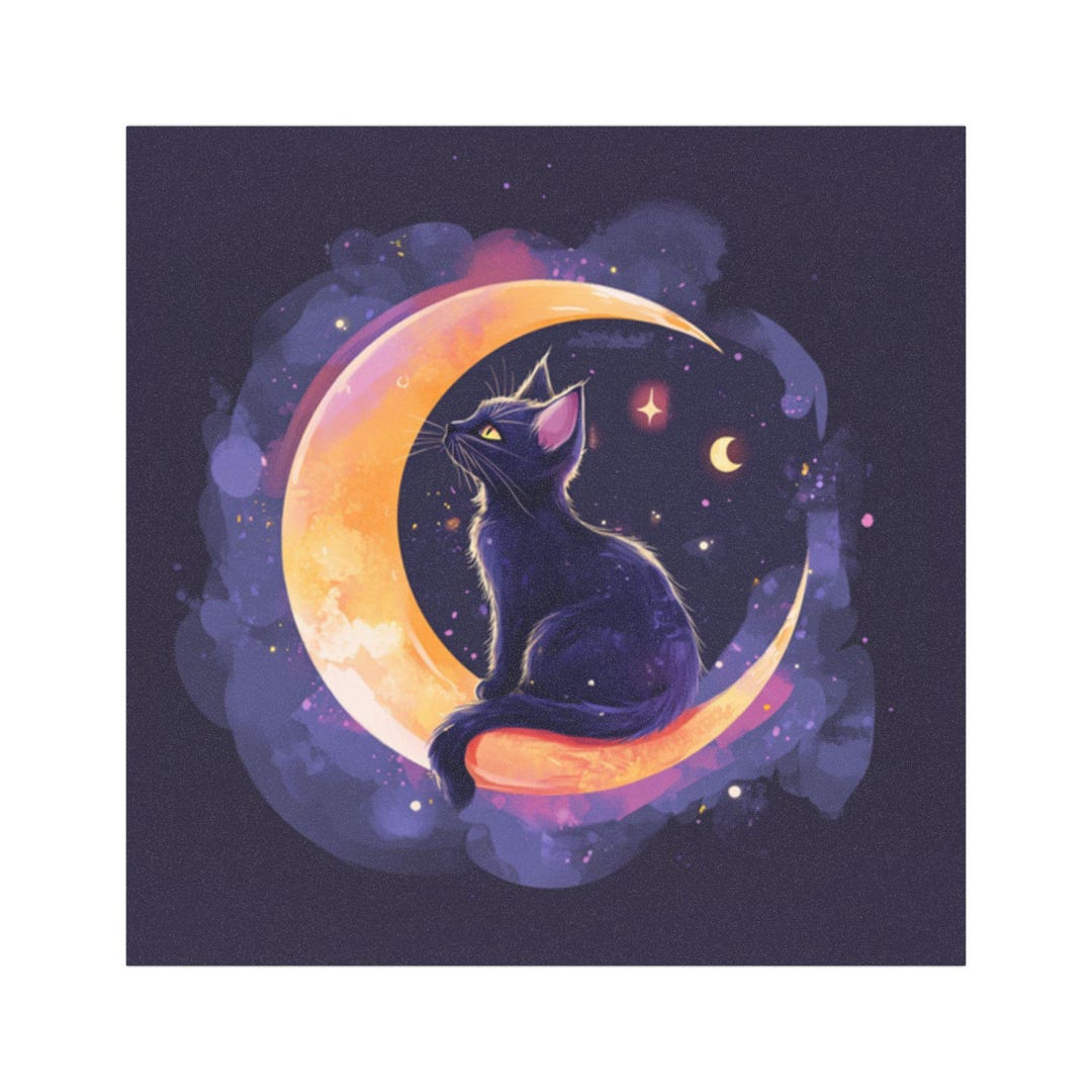 Moon Cat Car Magnets, Purple Magnet - Etsy