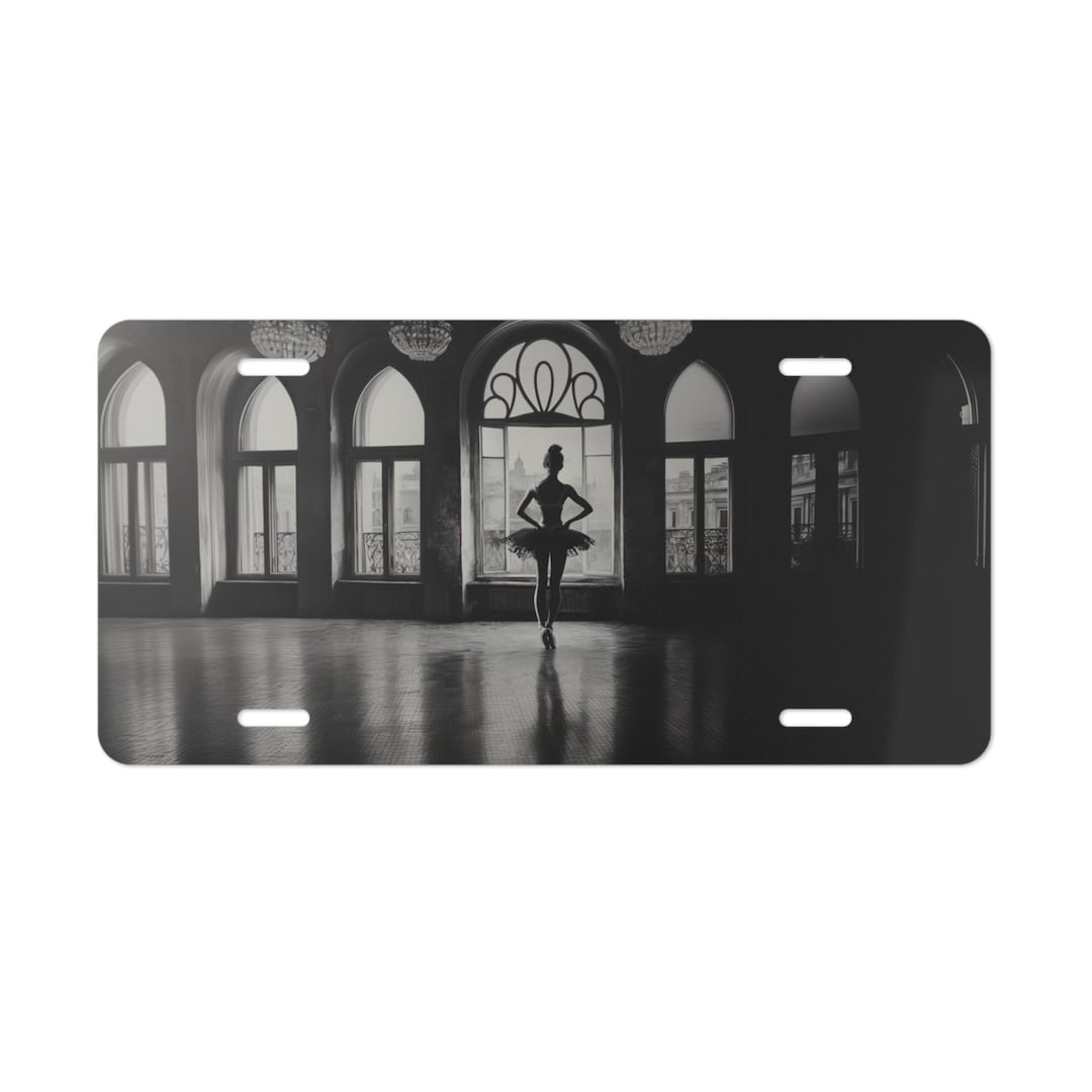 Ballerina Vanity Plate, Front of Car, Car Decoration, Car Accessory ...