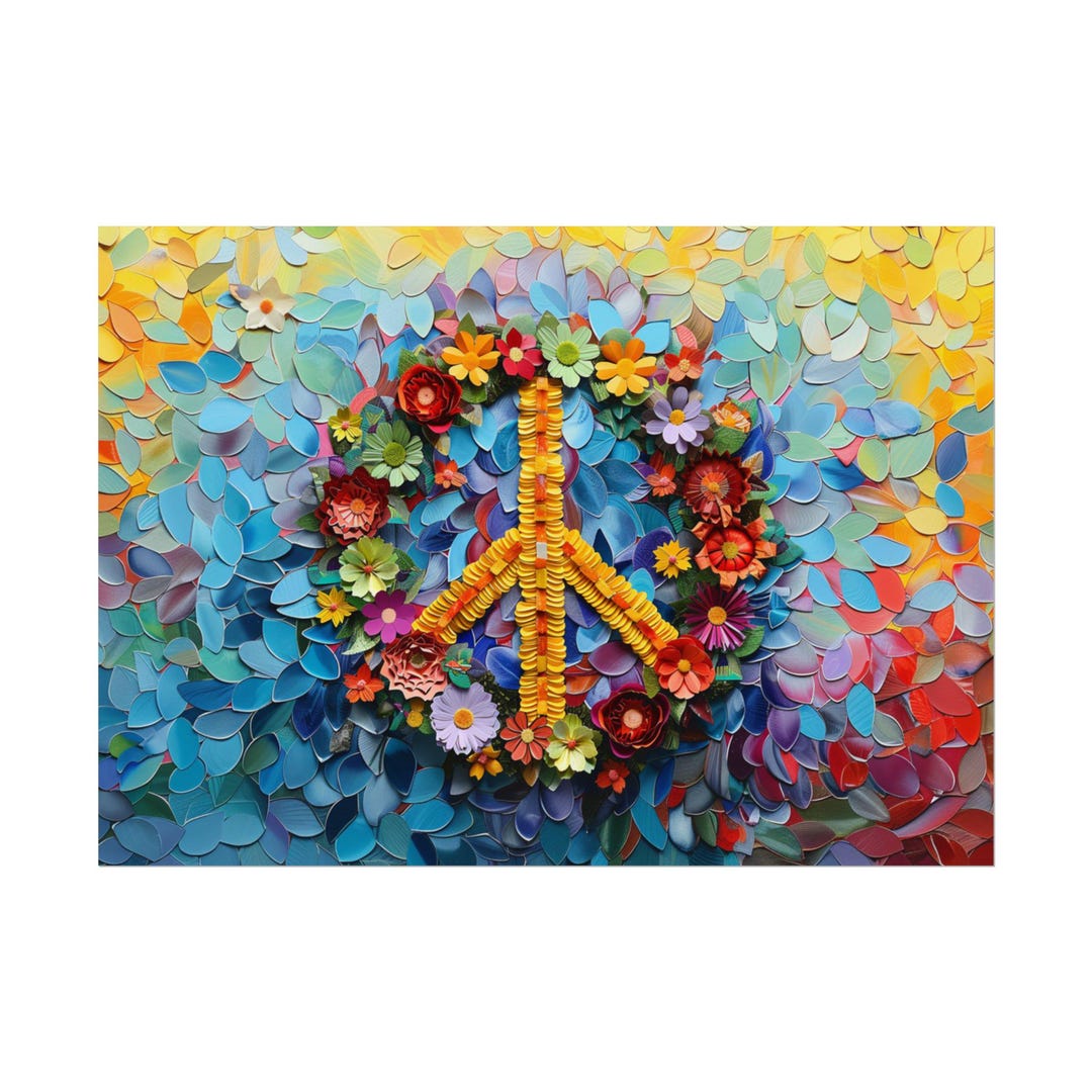 Peace Sign Poster Rolled Posters - Etsy