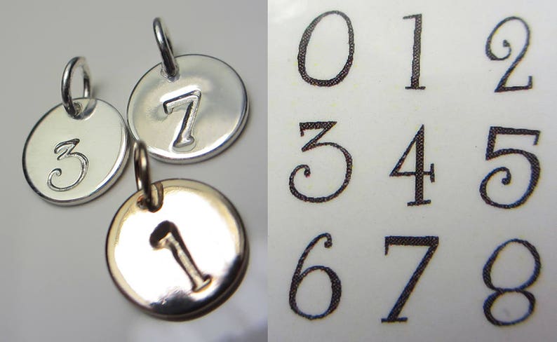 925 Sterling Silver OR 14K Gold Filled Small Monogram Disc | Etsy