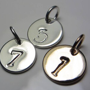 925 Sterling Silver OR 14K Gold Filled Small Monogram Disc Hand Stamped ...