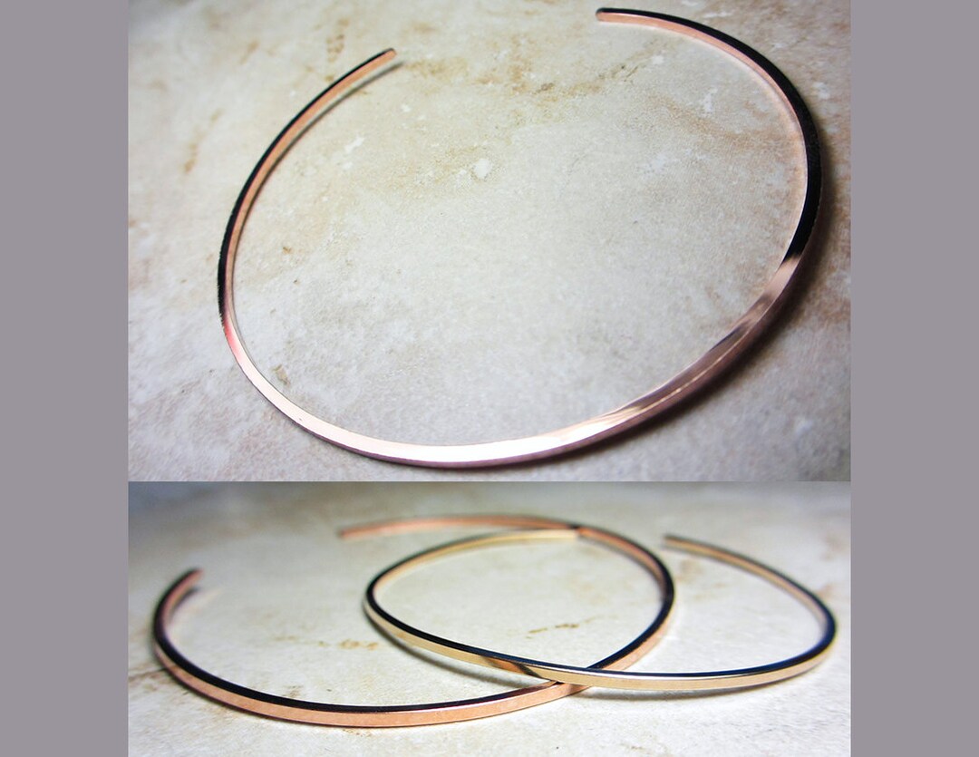 Rose Gold Square Cuff Bracelet Thin Cuff Bracelet Stacking Bracelet ...