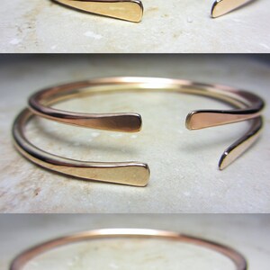 14K Gold Cuff Bracelet Stacking Bracelet Rose Gold Open Bangle Bracelet ...