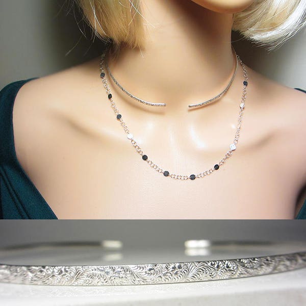 Sterling Silver Neck Bangle - Etsy