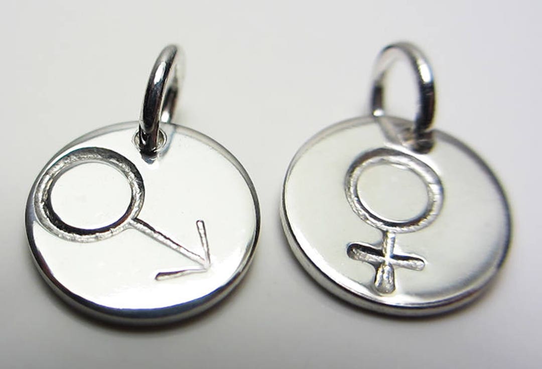 925 Sterling Silver OR 14K Gold Filled Small Venus Symbol Hand Stamped ...