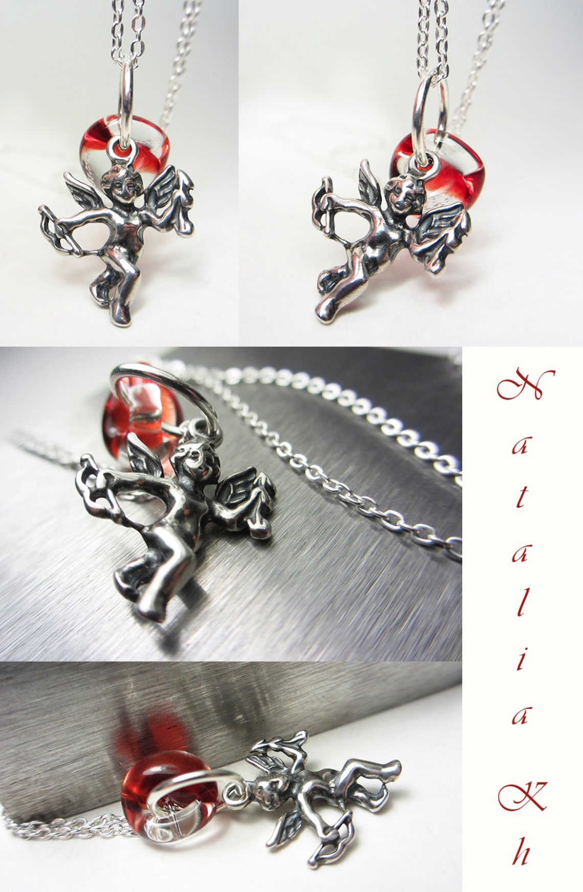 925 Sterling Silver Cupid Necklace Cupidon Pendant Love - Etsy Canada