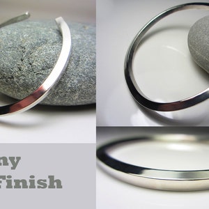 Solid Sterling Silver Cuff Bracelet Stacking Thick Cuff Open Bangle ...