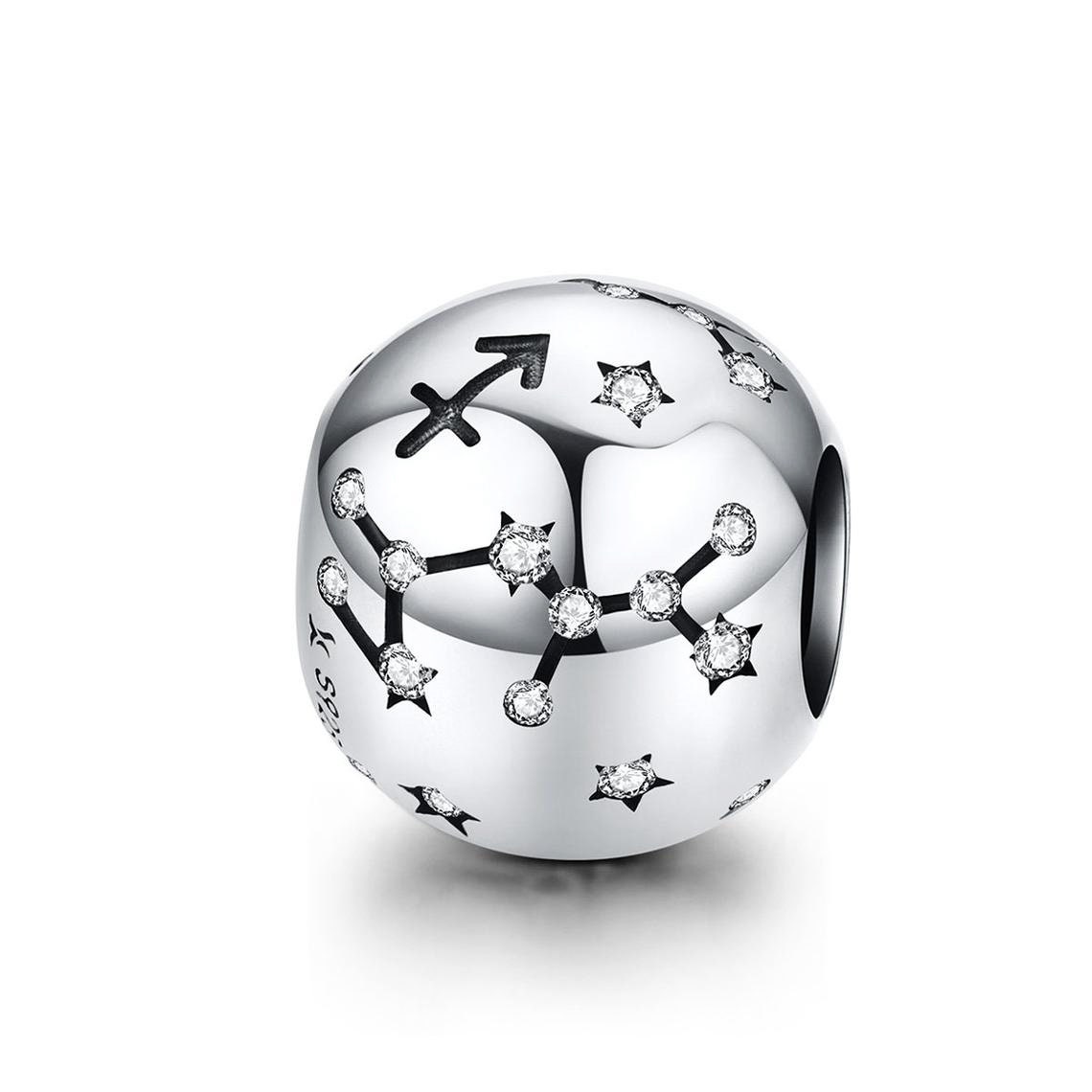 925 Sterling Silver Constellation Zodiac Charm Hollow Bead Fits ...