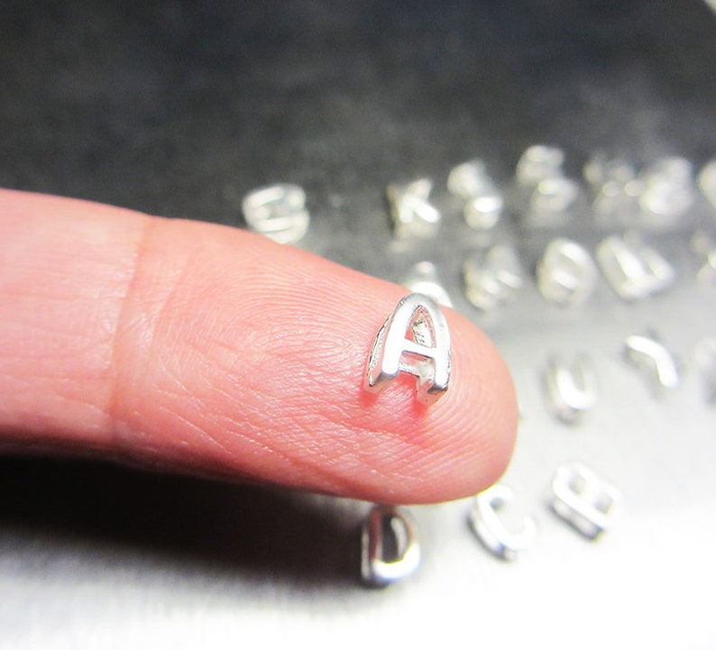 925 Sterling Silver Miniature A-Z Alphabet Letter Charm Tiny - Etsy Canada