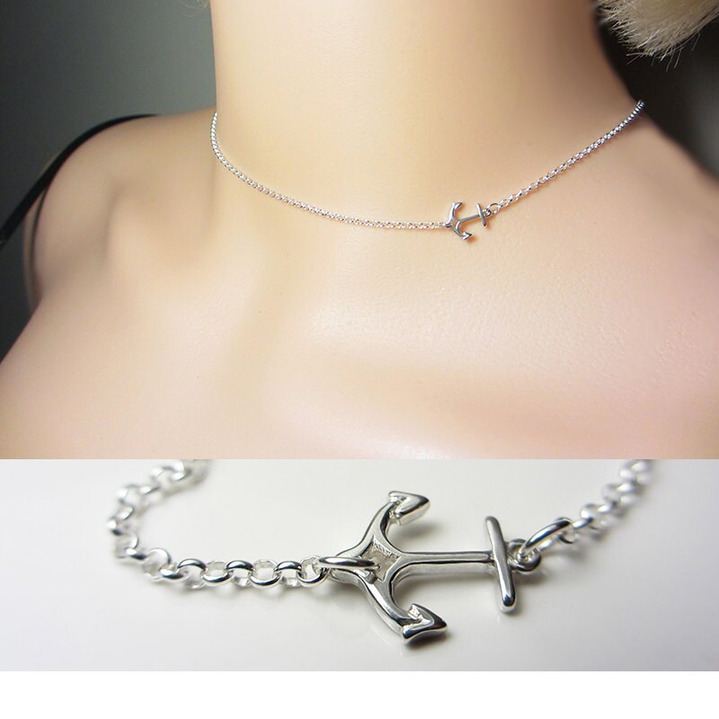 Anchor Necklace - Etsy