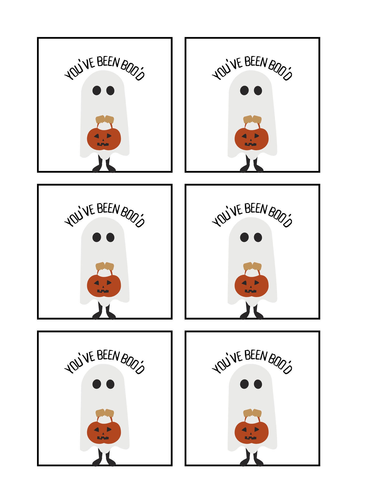 You've Been Boo'd/ Booed, Halloween Printable Gift Tags Instant ...
