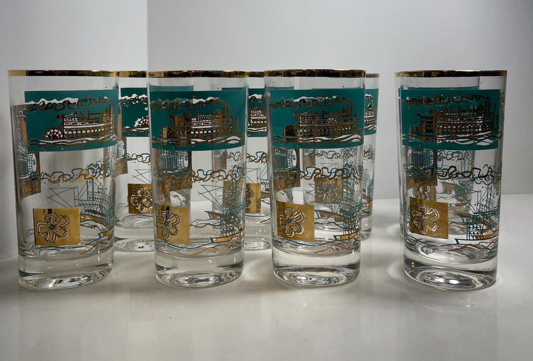 MCM LIBBY Authentic Barware Original Drinking Glasses Riverboat ...
