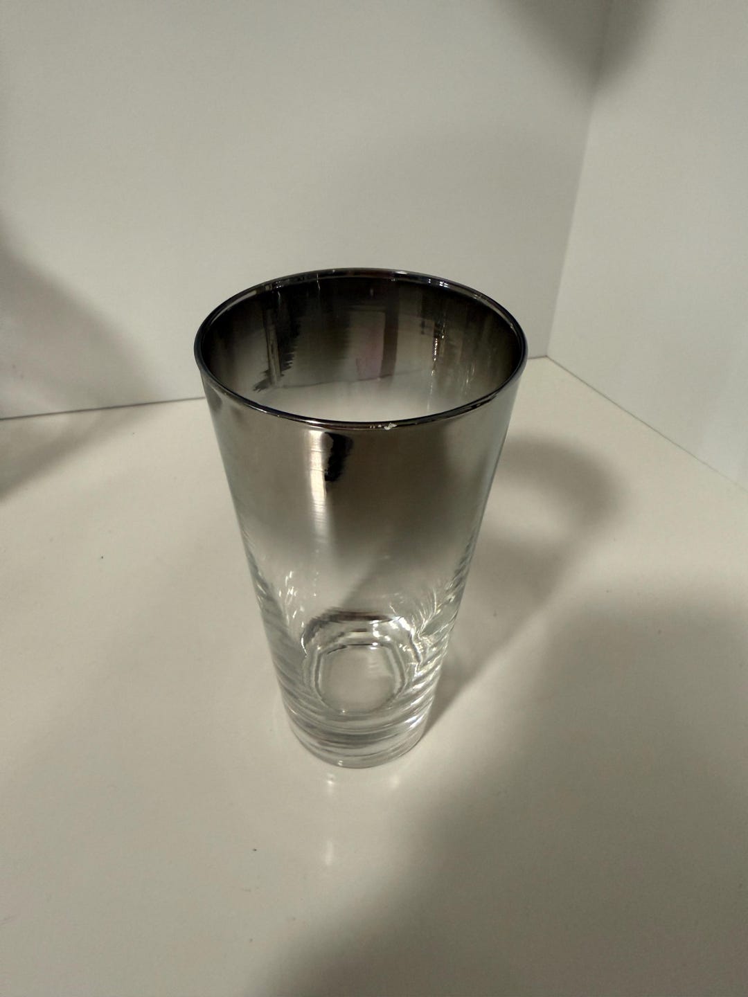 MCM Vintage Highball Glasses Vitreon Queen's Lusterware Silver Fade 1 ...
