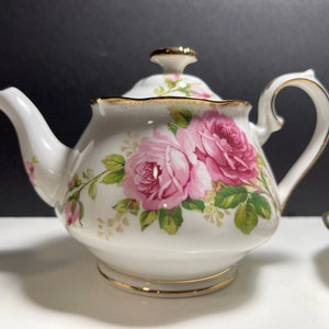 Royal Albert Tea Set "american Beauty" Bone China 5pc Set Includes ...