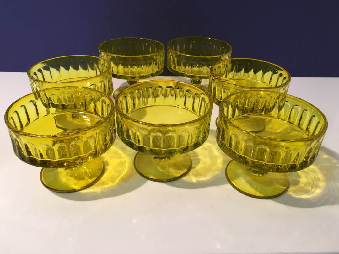 Dessert Glass RARE 1930s in Chartreuse Depression Glass Ice Cream ...