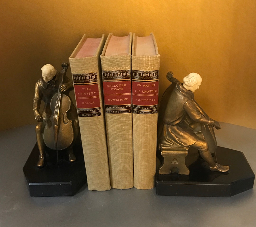 JB Hirsch Ivorine Cellist Bookends 1932 J.ruhl Bronzed Metal - Etsy