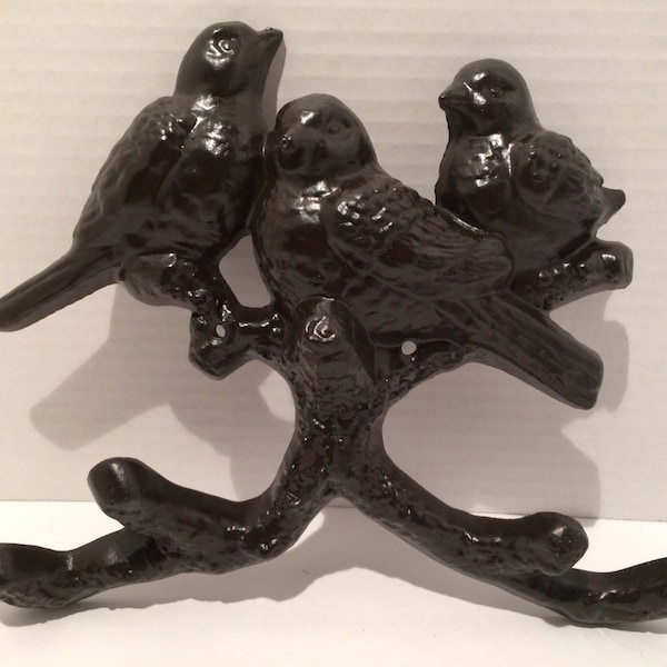 Cast Iron Birds on Branch - Etsy