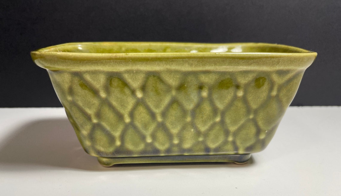 Vintage Small Indoor POTTERY Planter by Brush Rectangular - Etsy