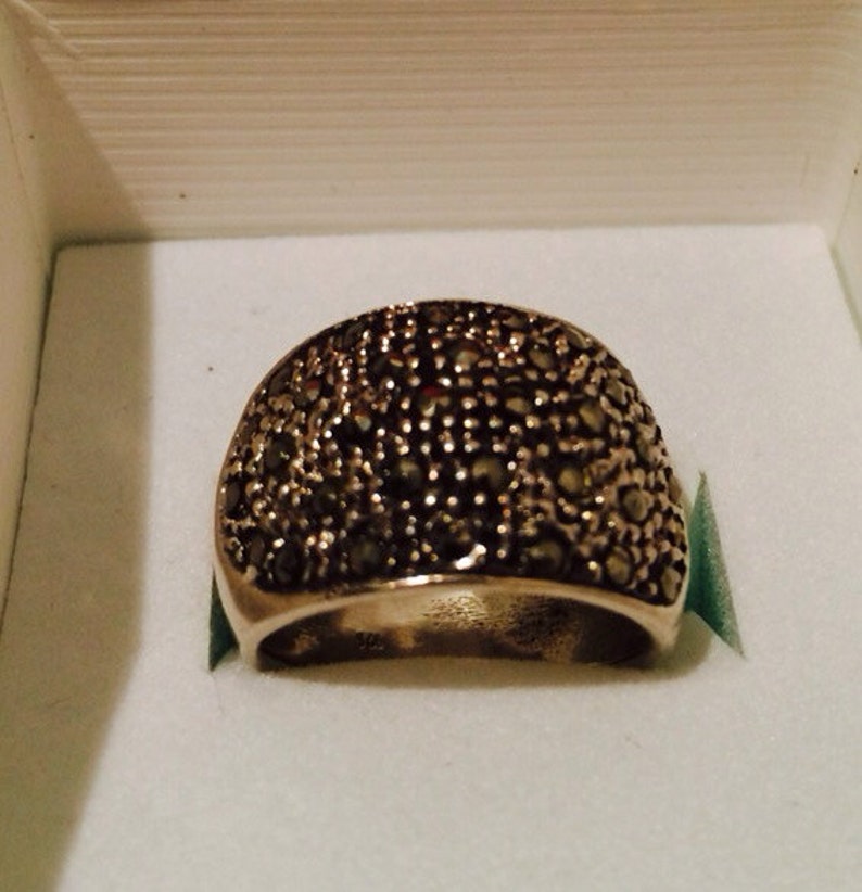 Sterling Silver 925 Marcasite Ring Vintage on SALE - Etsy