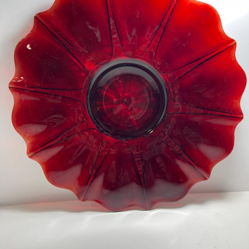 Red Depression Glass - Etsy
