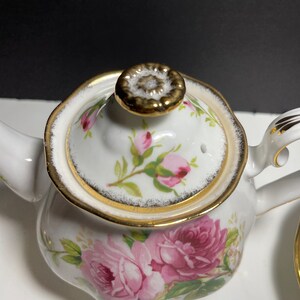 Royal Albert Tea Set "american Beauty" Bone China 5pc Set Includes ...