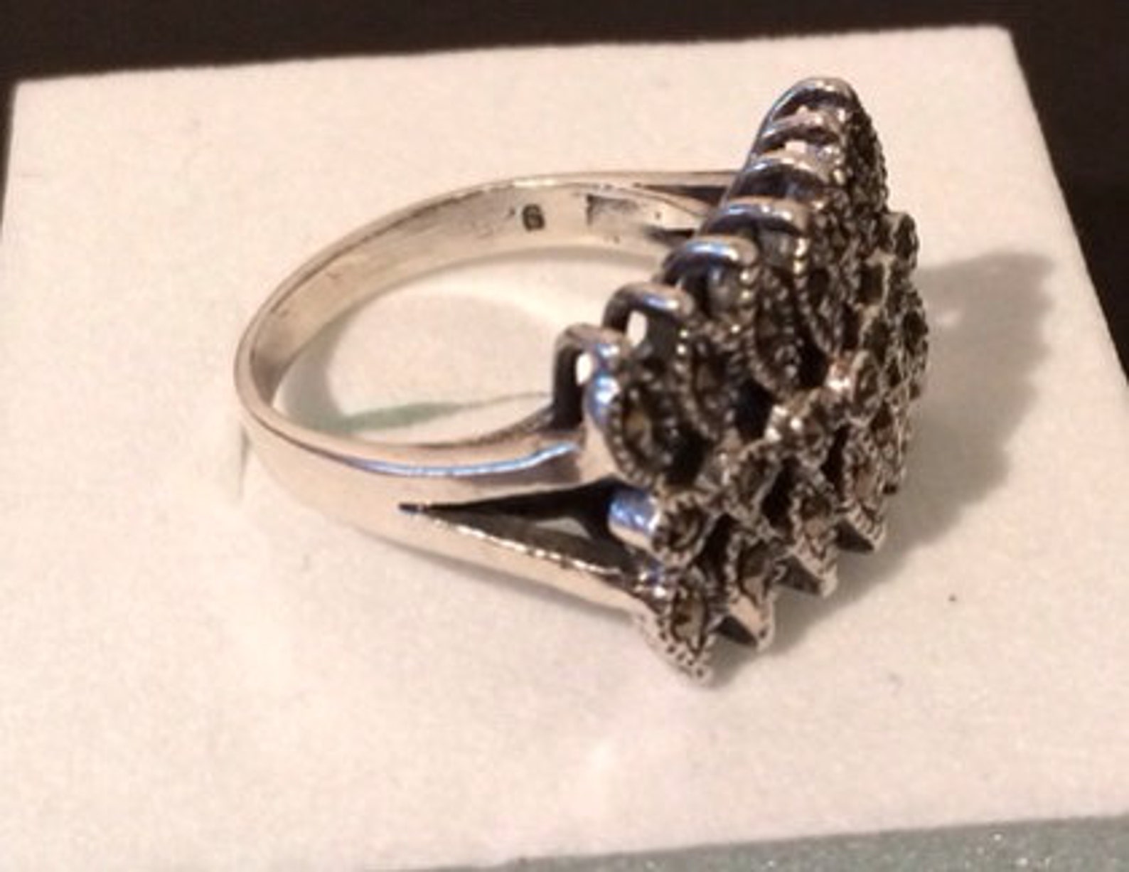 Sterling Silver 925 Marcasite Ring Vintage - Etsy