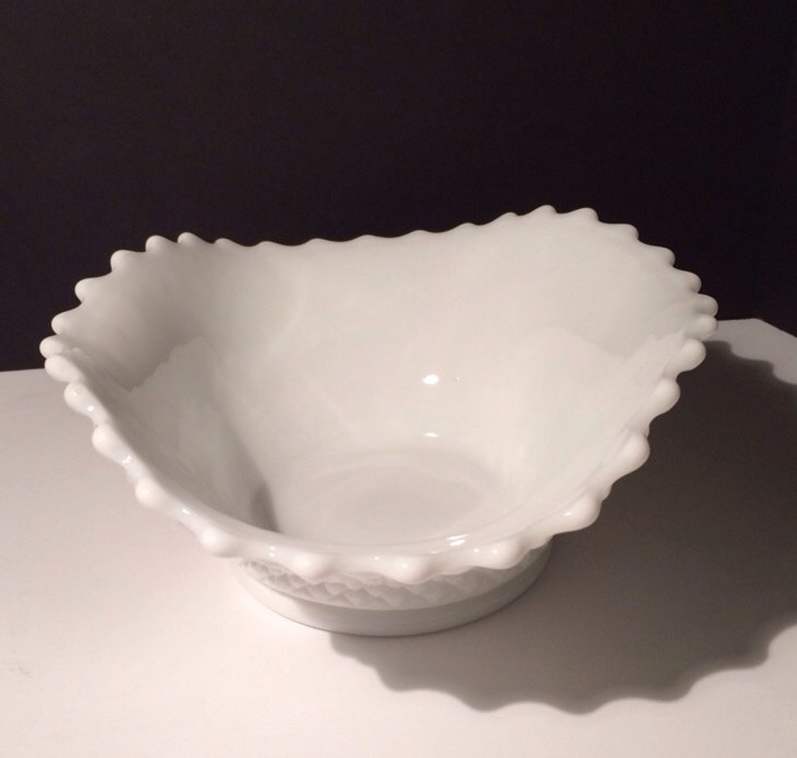 English Hobnail Centerpiece Bowl Westmoreland Milk Glass | Etsy