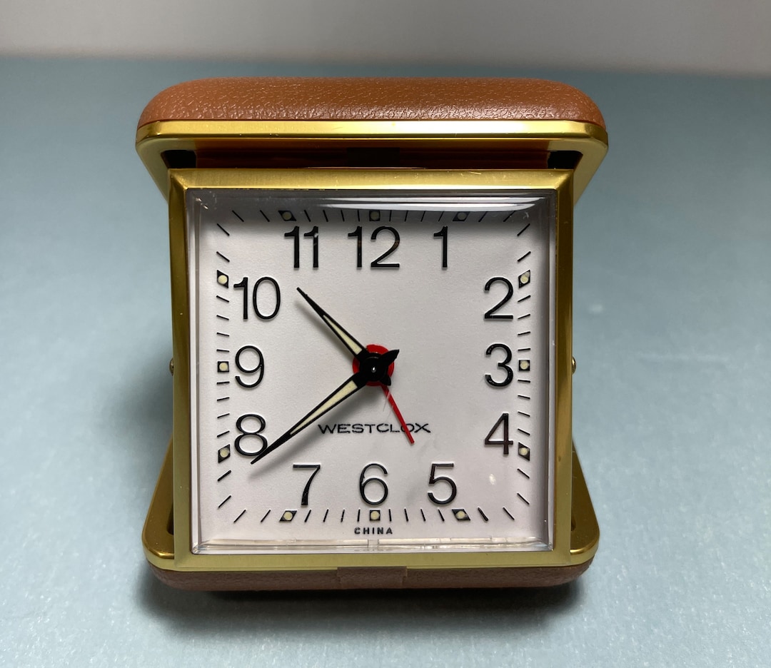 Vintage Westclox Folding Travel Clock With Alarm - Etsy