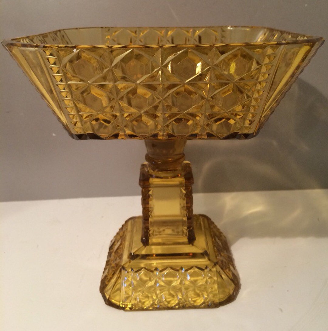 Antique RARE Amber Table Centerpiece EAPG Adams & Co. Valencia - Etsy