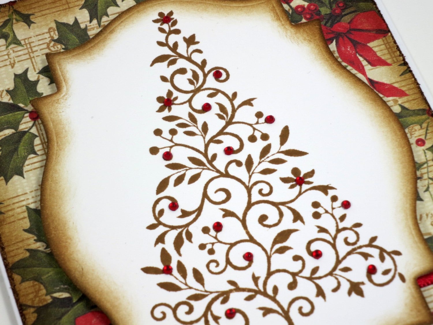 Vintage Christmas Tree Card - Etsy