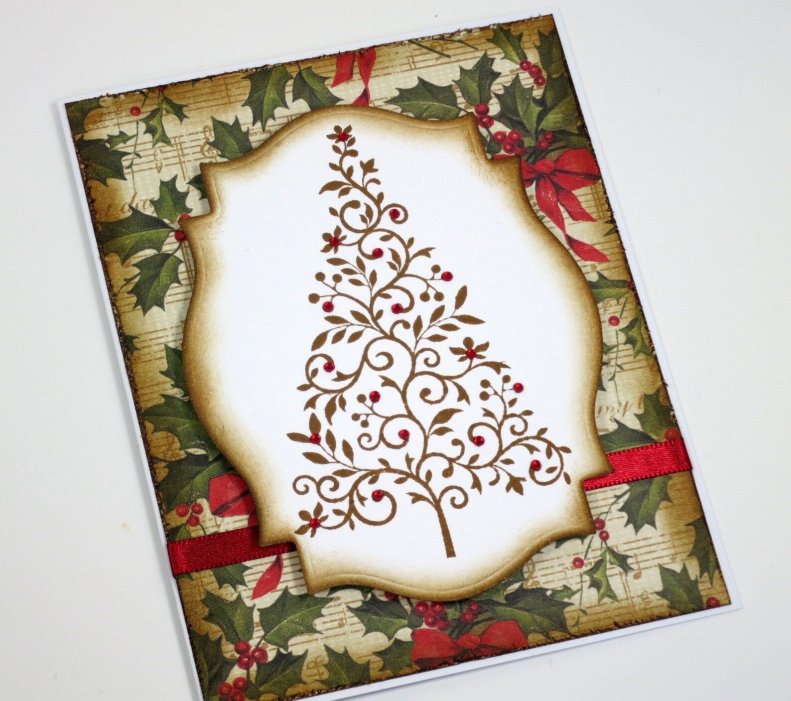 Vintage Christmas Tree Card - Etsy