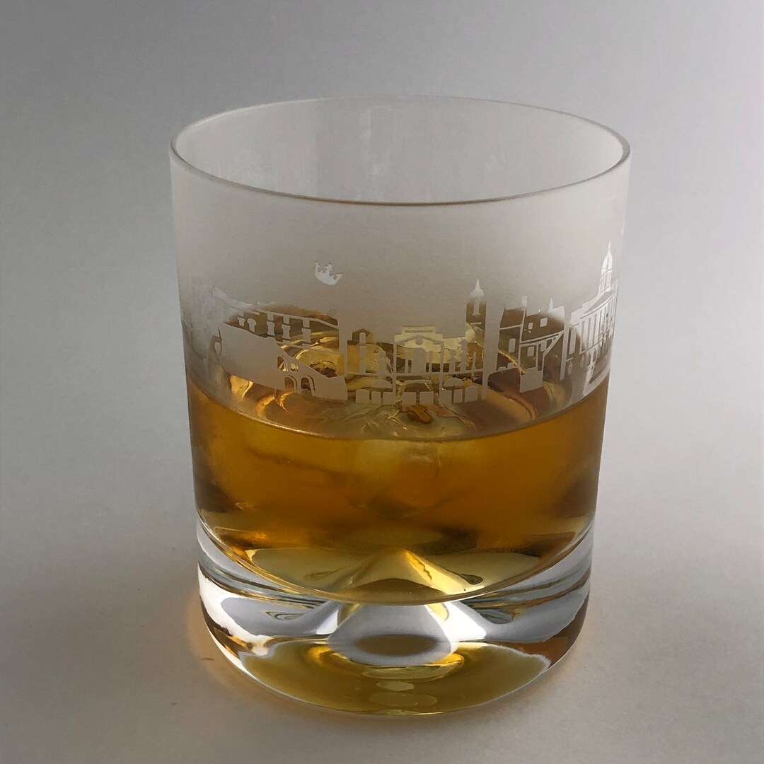 London Glass Tumbler Whiskey Glasses Whiskey Gifts London Skyline Big ...