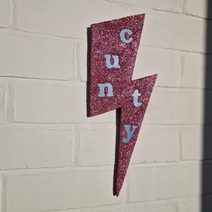 Glitter Thunderbolt Wall Art With Bold Twist - Etsy