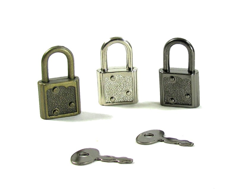 Small Padlock With Working Keys Pad Lock - Etsy