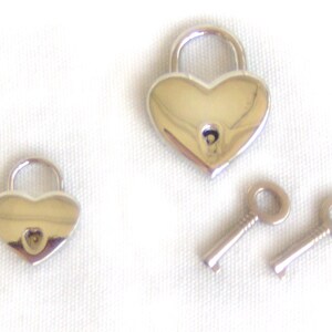 Large Heart Shaped Nickel Chrome Padlock With Working Keys - Etsy