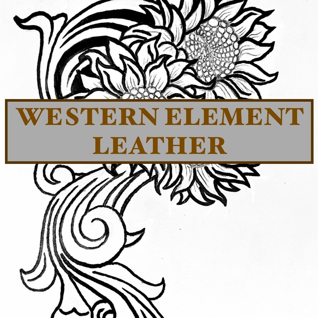 Sunflowers Leather Tooling PDF Pattern, Printable Floral Pattern for ...