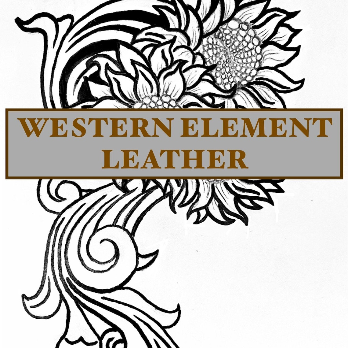 Sunflowers Leather Tooling PDF Pattern, Printable Floral Pattern for ...