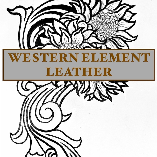 Sunflowers Leather Pattern - Etsy